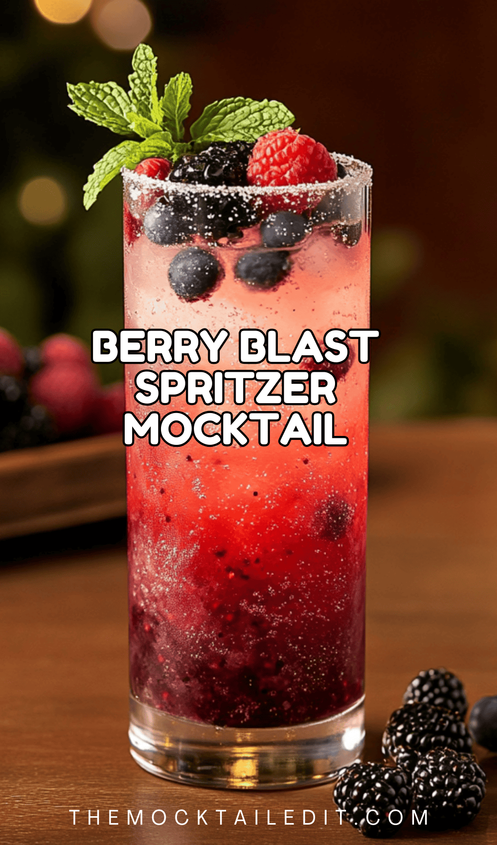 Berry Blast Spritzer: A Sparkling, Glittery Mocktail for Every ...