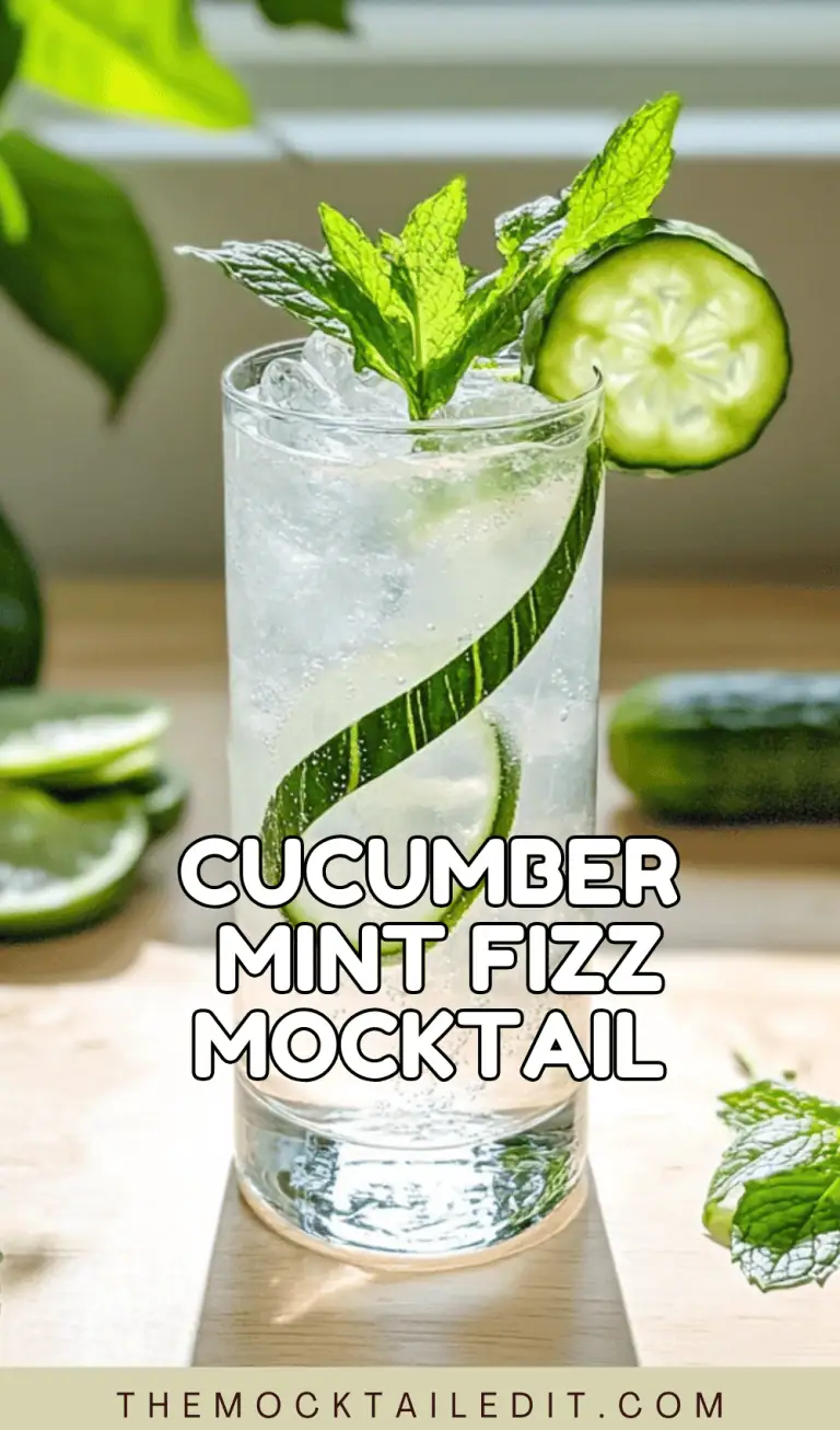 Cucumber Mint Fizz: A Crisp and Refreshing Mocktail - The Mocktail Edit